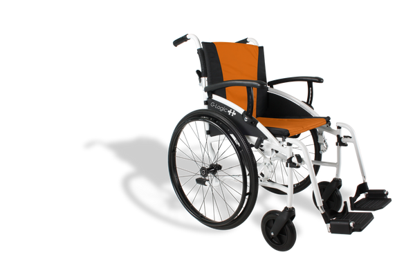 G-Logic Self Propelled Wheelchair White – Seacroft Mobility
