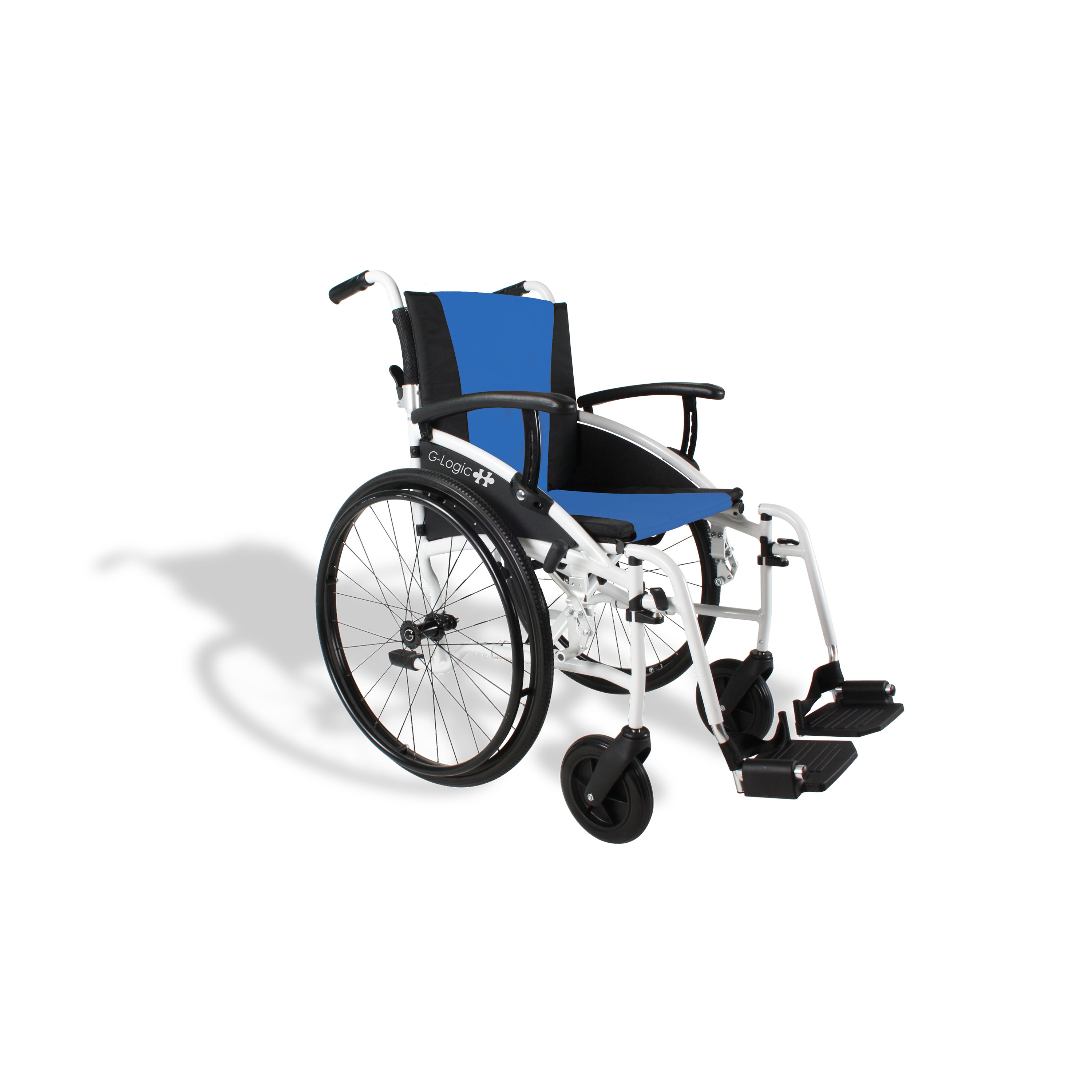 G-Logic Self Propelled Wheelchair White – Seacroft Mobility